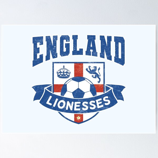 "England Lionesses Football Badge (#04)" Poster for Sale by Numero14 ...