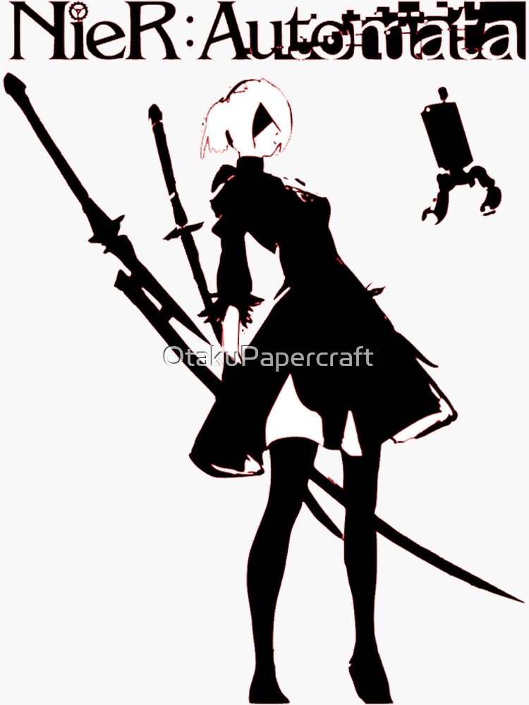 "Nier - 2B" Sticker by OtakuPapercraft | Redbubble