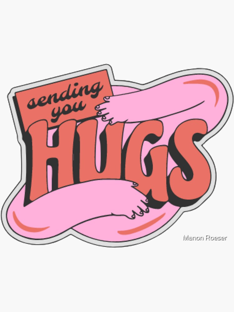 "Sending You Hugs" Sticker for Sale by manon171 | Redbubble