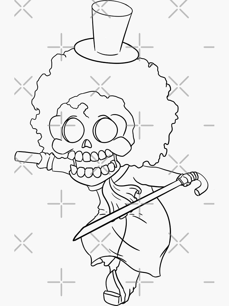 "Brook (Line) - One Piece Chibi ver" Sticker for Sale by TAKAHIRO ...