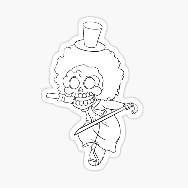 "Brook (Line) - One Piece Chibi ver" Sticker for Sale by TAKAHIRO ...