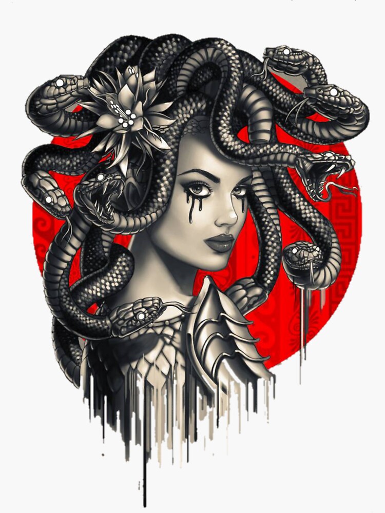 "Medusa t-shirt, Medusa sticker, Medusa art, Medusa design " Sticker ...