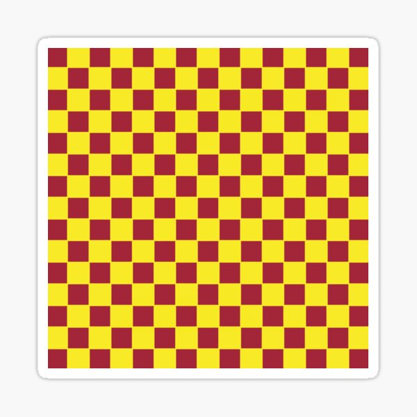"Yellow Red Checkers Tattoo Design Collection" Sticker for Sale by ...