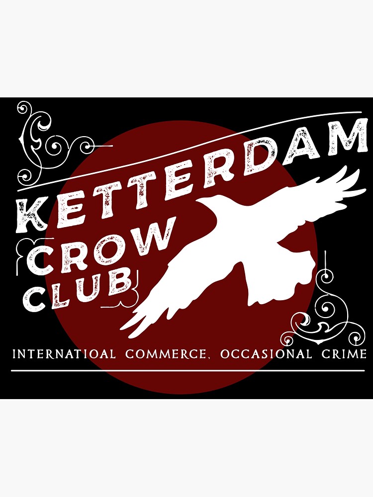 "Crow Club " Sticker for Sale by WordForest | Redbubble