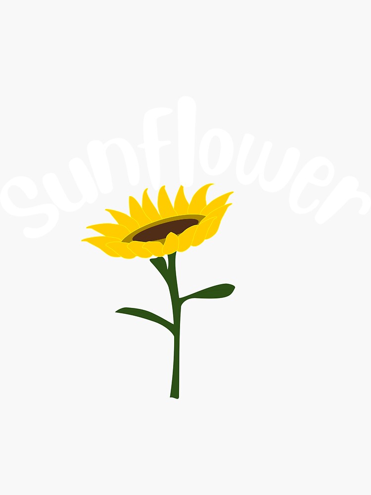"sunflower " Sticker for Sale by Art-Pieces | Redbubble