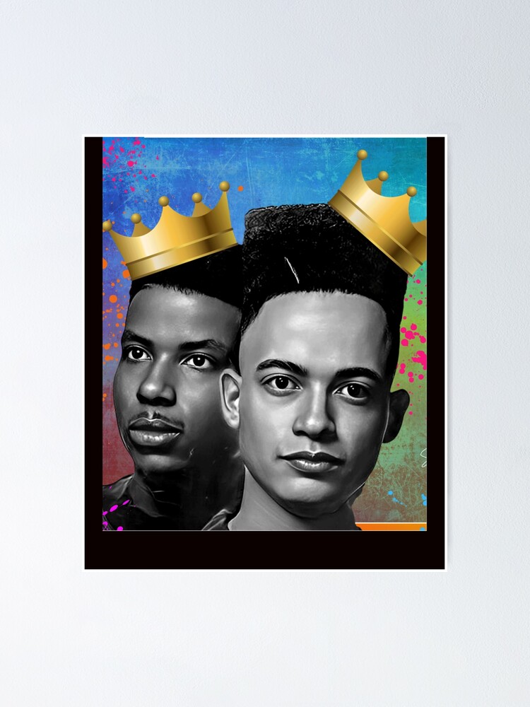 "90s-Hip-Hop-Legends-3-Black-And-White-Cartoon-Illustration" Poster for ...