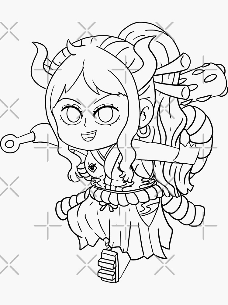 "Yamato (Line) - One Piece Chibi ver" Sticker for Sale by TAKAHIRO ...