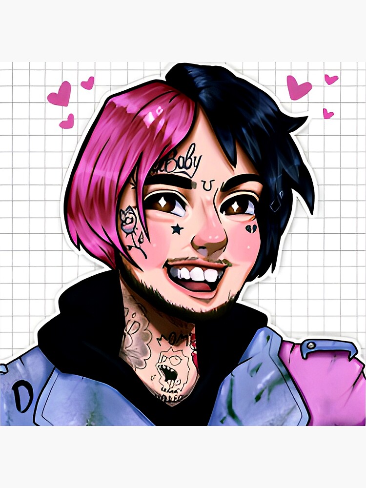 ""Lil peep Happy "" Sticker for Sale by AntonAlding | Redbubble