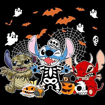 "Stitch Group Halloween" Sticker for Sale by JulieJohnson99 | Redbubble