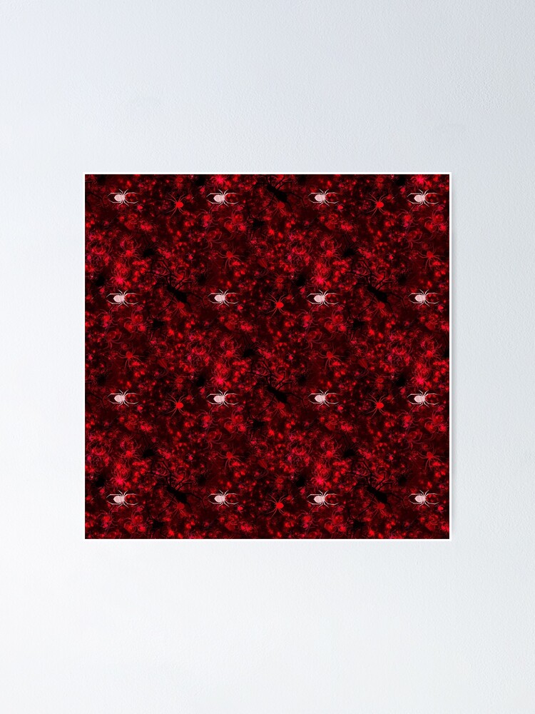 "Red Spider Swarm " Poster for Sale by bloomingvine | Redbubble