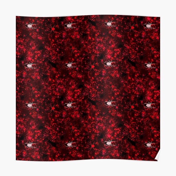 "Red Spider Swarm " Poster for Sale by bloomingvine | Redbubble