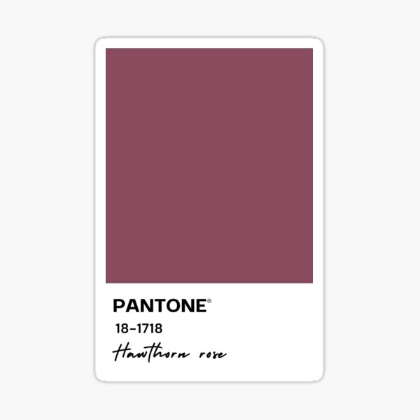 "Hawthorn rose - Color of the year" Sticker for Sale by DesignNomadSE ...
