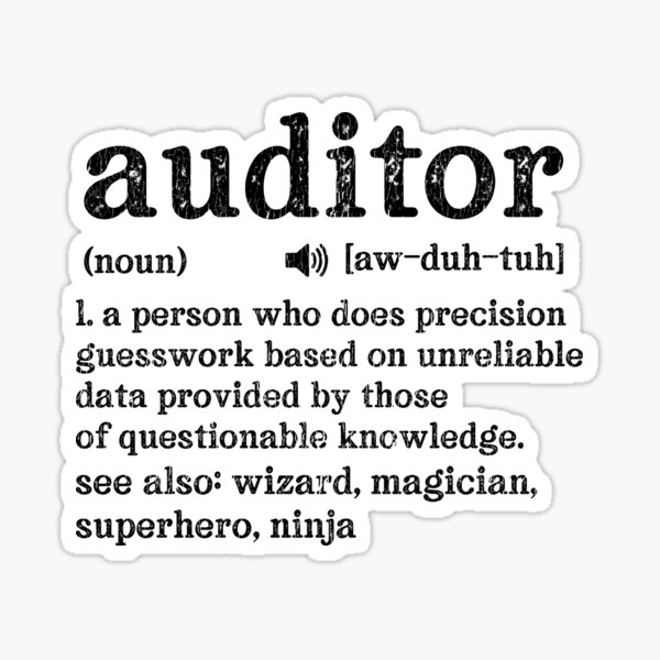 "Auditor Definition ~ A person who does precision guesswork based on ...