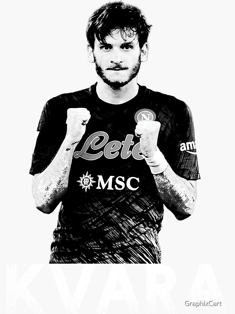 "Kvara Black N White" Sticker for Sale by GraphixCart | Redbubble