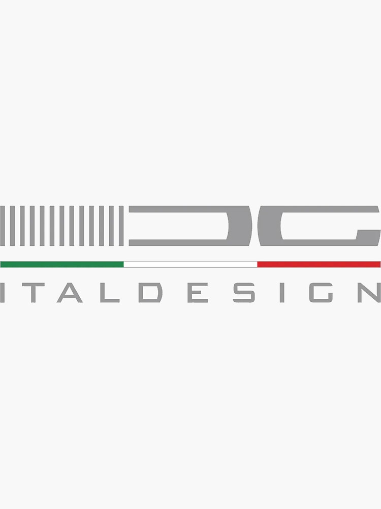 "grey italdesign italian logo" Sticker for Sale by tomrandall4 | Redbubble