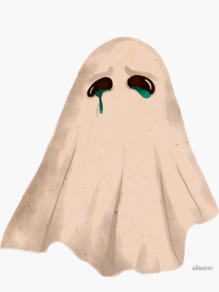 "You made him sad again (Sad Ghost)" Sticker for Sale by alieann ...