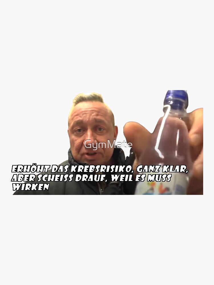 "Markus Rühl "sweetener"" Sticker for Sale by GymMate | Redbubble