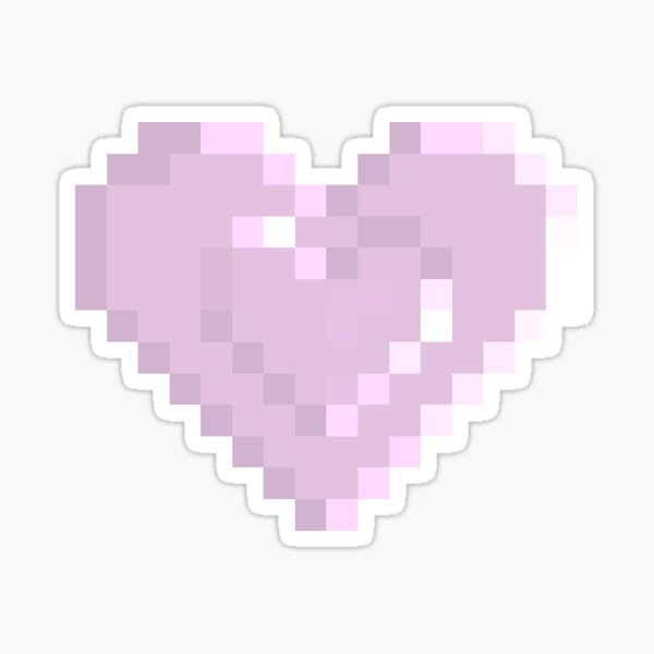 "Purple Pixel Heart" Sticker for Sale by pixel-chick | Redbubble
