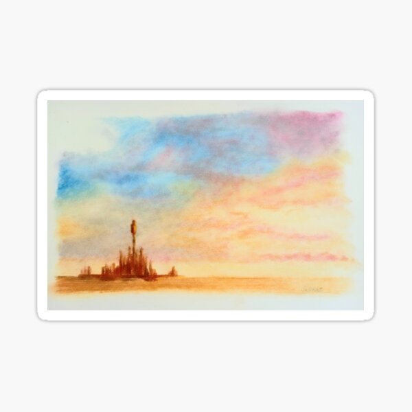 "Atlantis in pastel" Sticker for Sale by ArtBySalchat | Redbubble