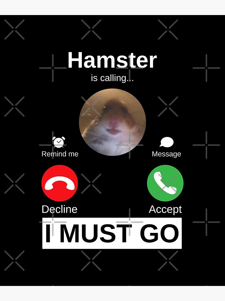 "Staring Hamster Is Calling Pet Hamster Animal Humor Meme" Poster for ...
