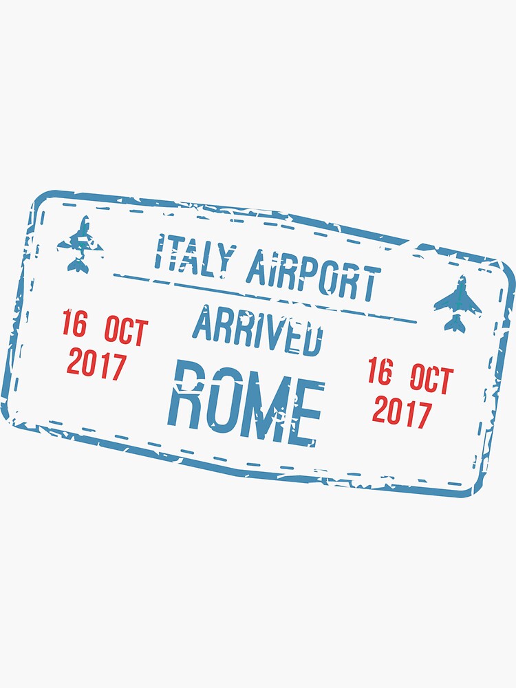 "Italy, Rome - Passport Stamp" Sticker for Sale by Sejmen | Redbubble