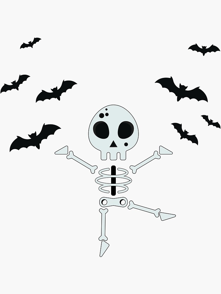 "Dancing Skeletons Dance Challenge" Sticker for Sale by hrista-art ...