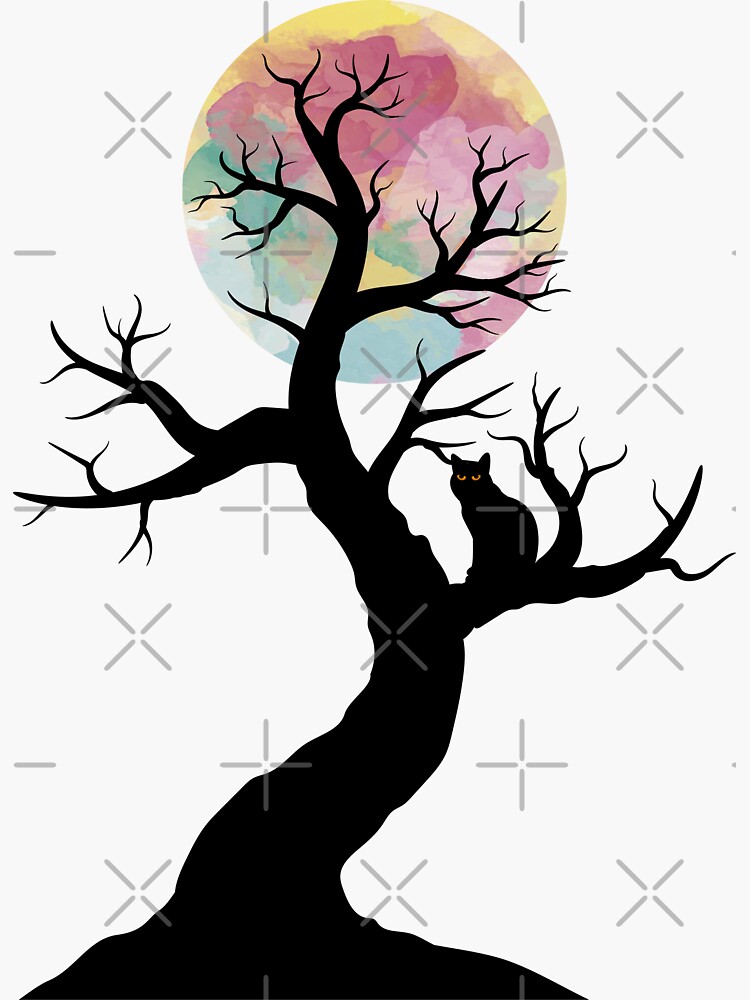 "Spooky Moon, Spooky Tree | Halloween | Cat Stalking From a Tree ...
