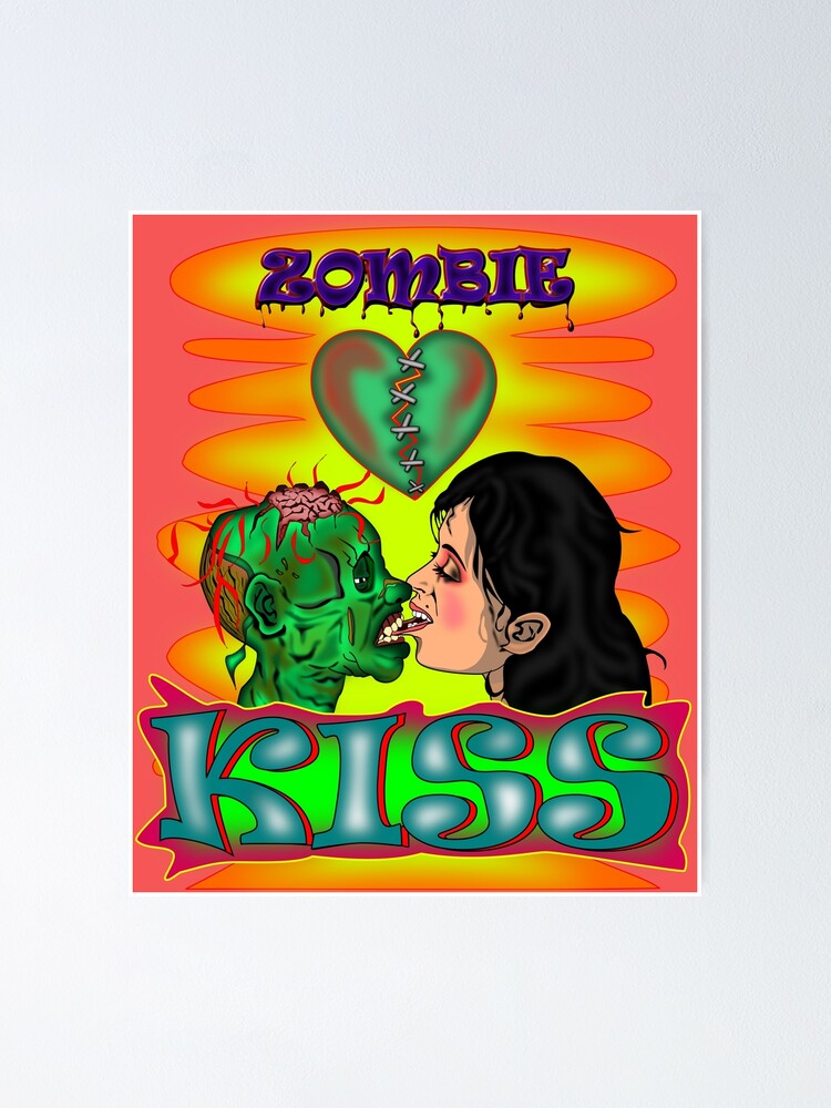 "Zombie Kiss" Poster for Sale by clintondesigns6 | Redbubble