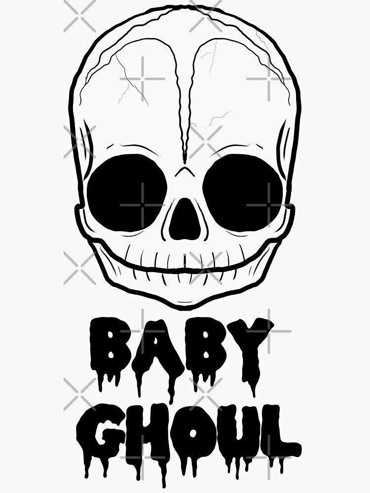 "Baby Skull Baby Ghoul" Sticker for Sale by DarkDeetz | Redbubble