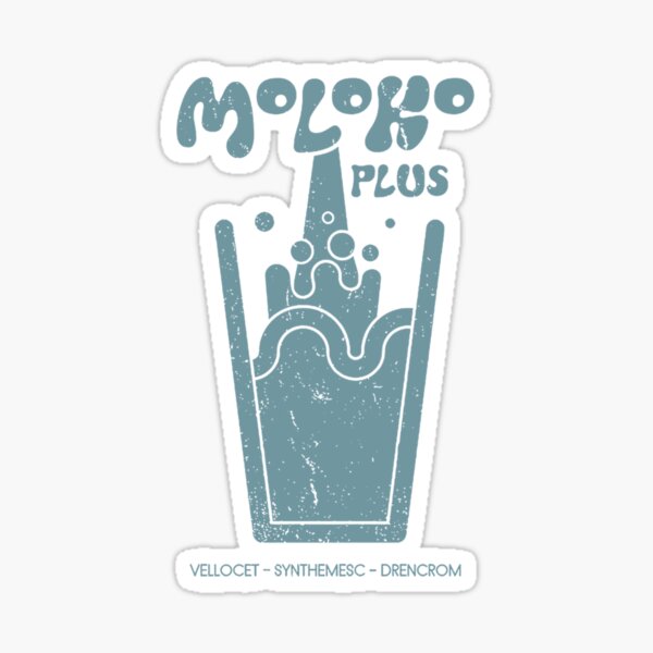 "Moloko Plus" Sticker for Sale by KatssupDesign | Redbubble