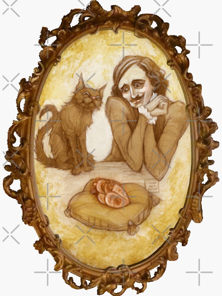 "Mens Best Edgar Art Allan Poe Cute Gifts" Sticker for Sale by ...