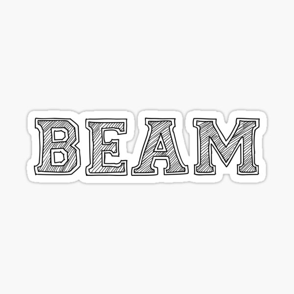 "Beam | English One Words | Sketchy" Sticker for Sale by YvaineDesign ...