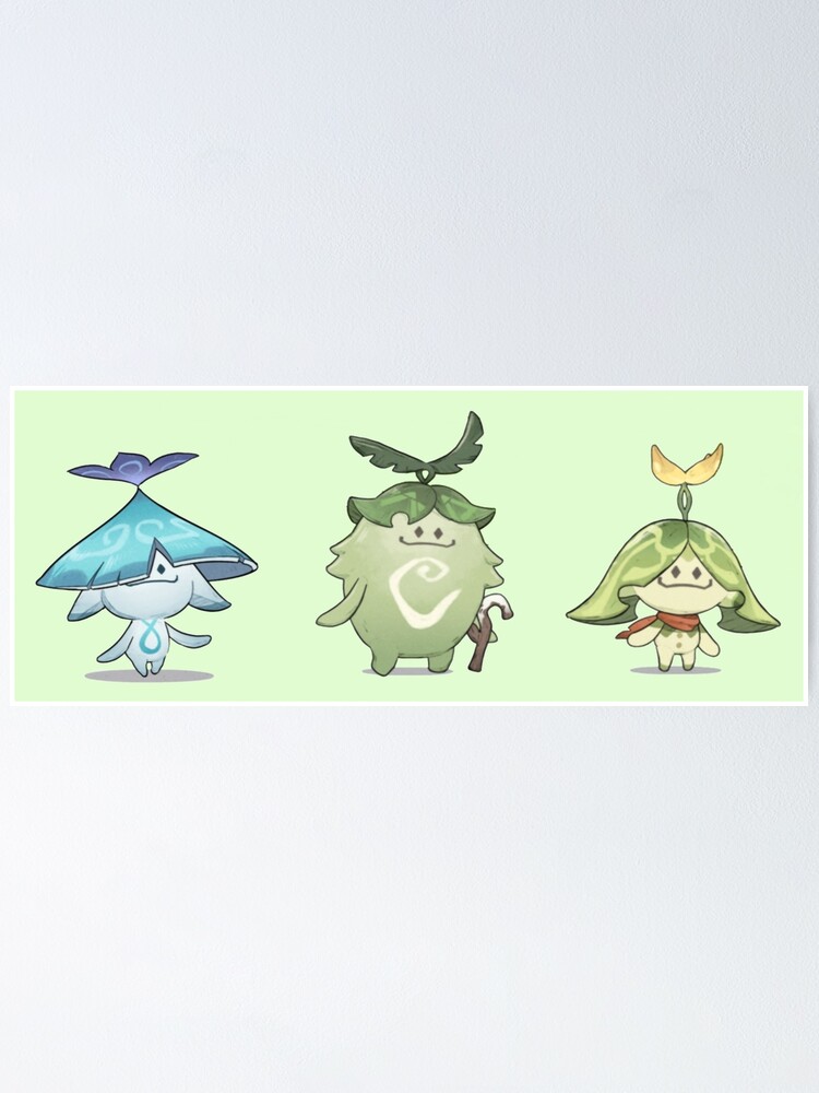 "Cute Aranara Walking Together - Genshin Impact Sumeru" Poster for Sale ...