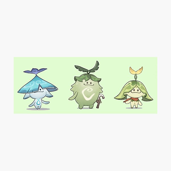 "Cute Aranara Walking Together - Genshin Impact Sumeru" Photographic ...