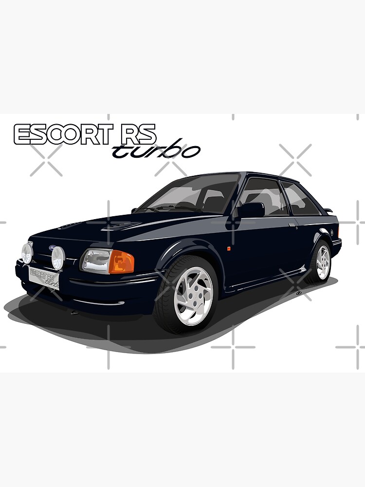"Ford Escort RS Turbo Vector Drawing - Black" Poster for Sale by ...