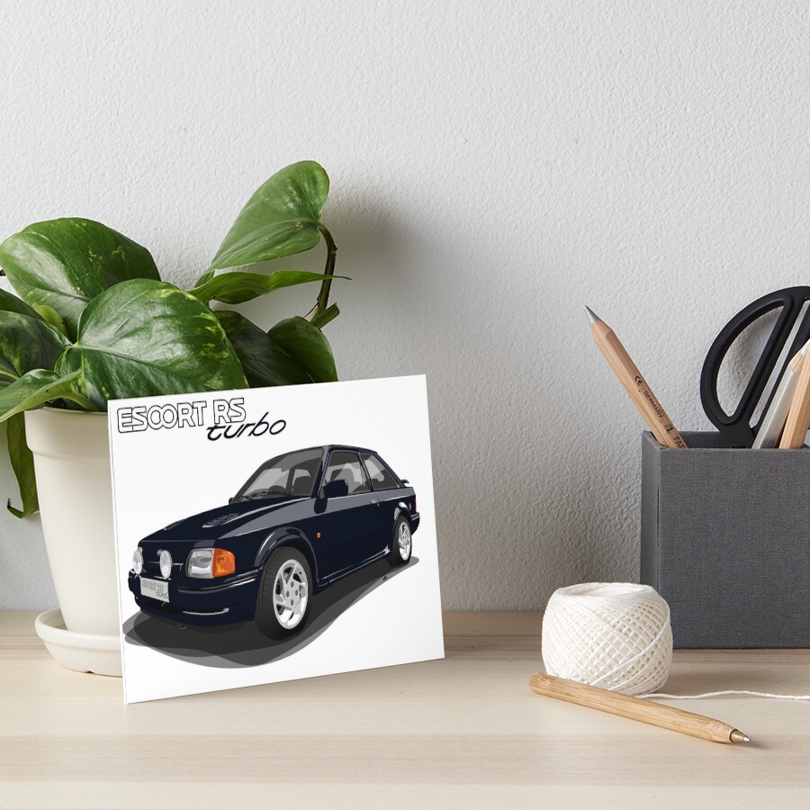"Ford Escort RS Turbo Vector Drawing - Black" Poster for Sale by ...