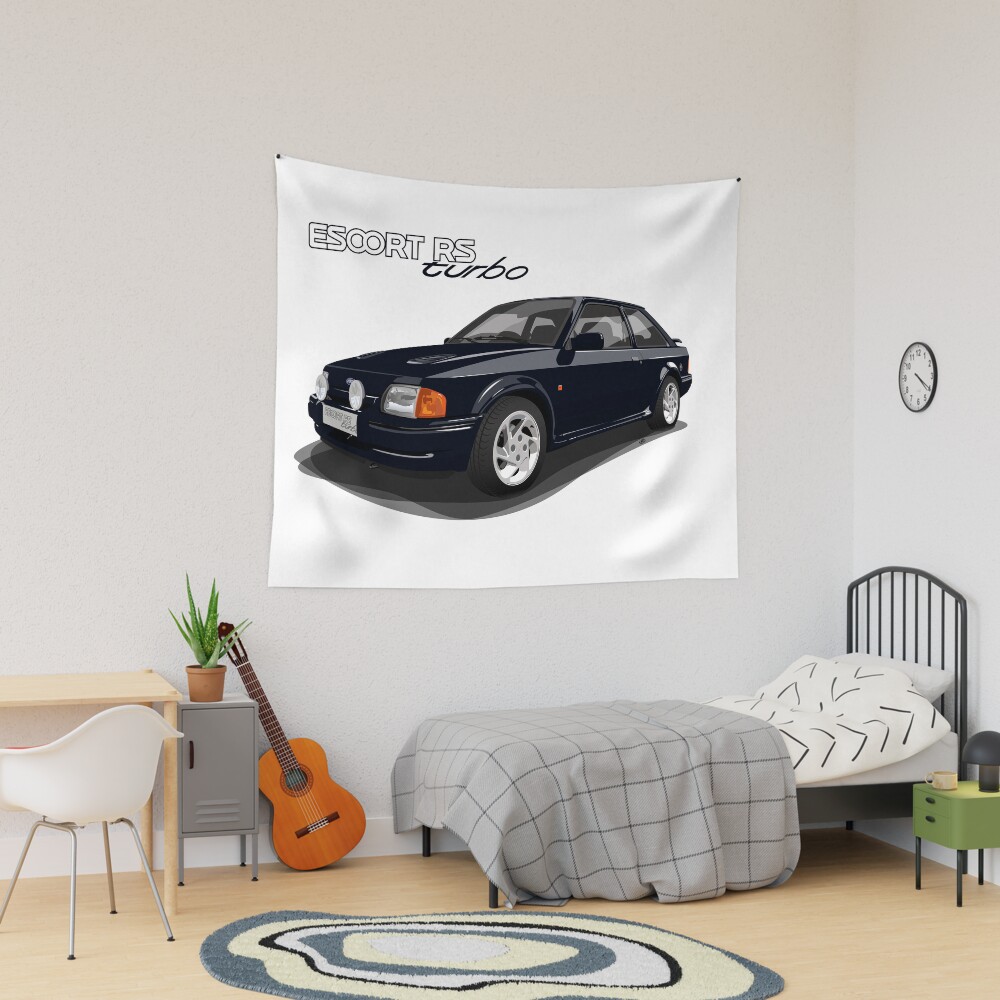 "Ford Escort RS Turbo Vector Drawing - Black" Poster for Sale by ...