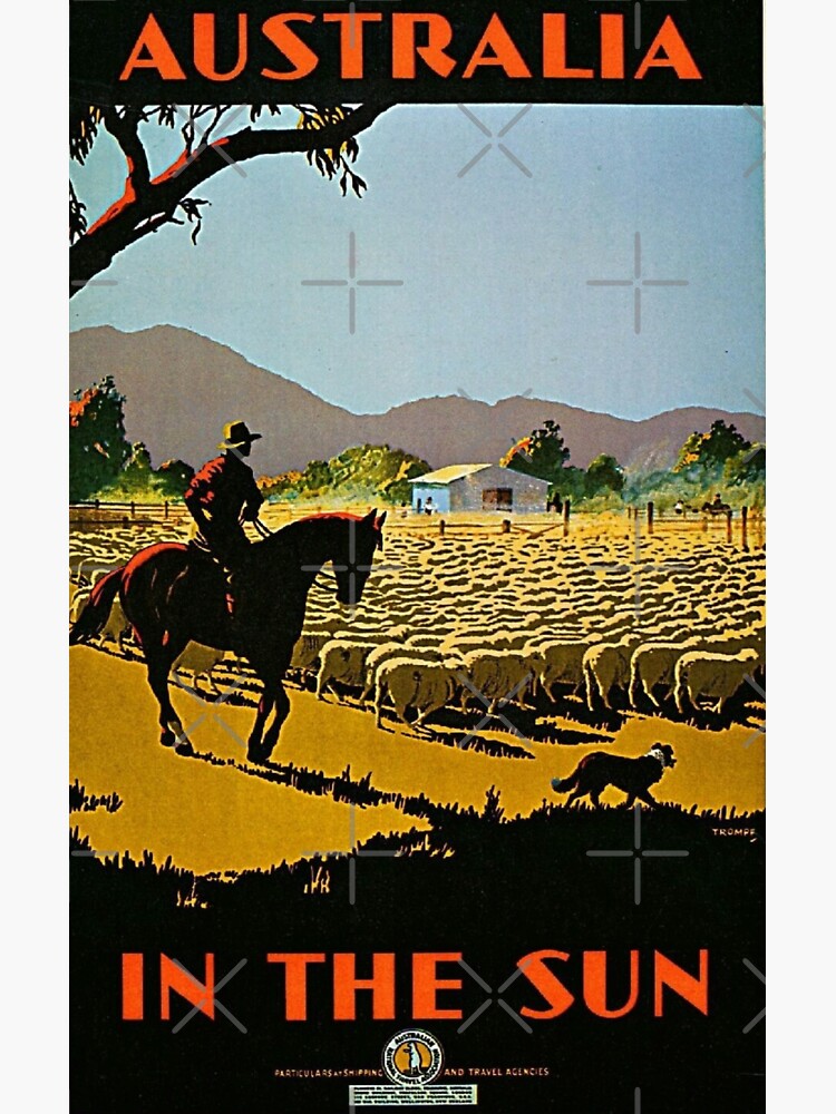 "Australia Vintage Travel Poster | Old Australian Tourism Art Deco ...