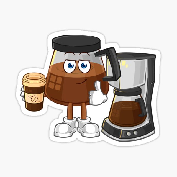 "coffee machine" Sticker for Sale by HariDatuamas | Redbubble