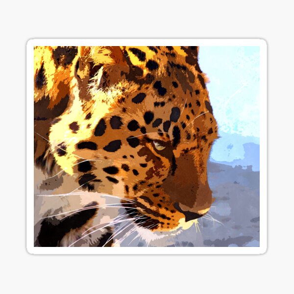 "Leopard" Sticker for Sale by Natureinlove | Redbubble