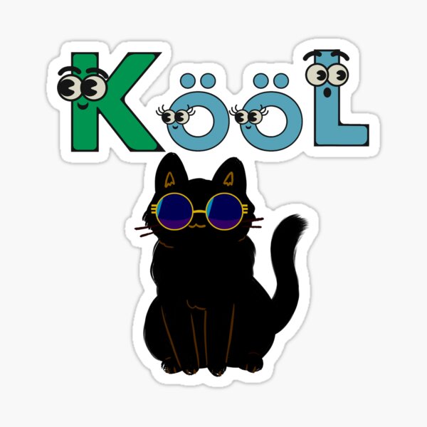 "Psychedelic Kool Kats" Sticker for Sale by HelloTARA | Redbubble