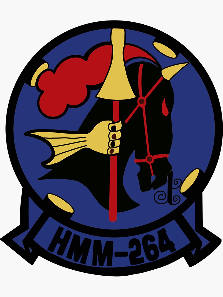 "HMM-264: The Black Knights (Post Vietnam Era)" Sticker for Sale by ...