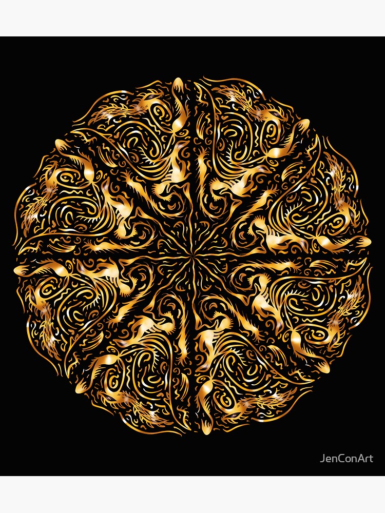 "Gold Medallion" Sticker for Sale by JenConArt | Redbubble