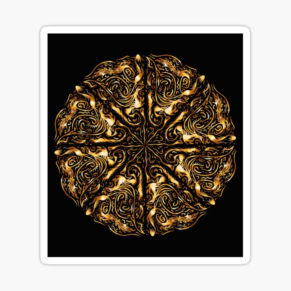 "Gold Medallion" Sticker for Sale by JenConArt | Redbubble