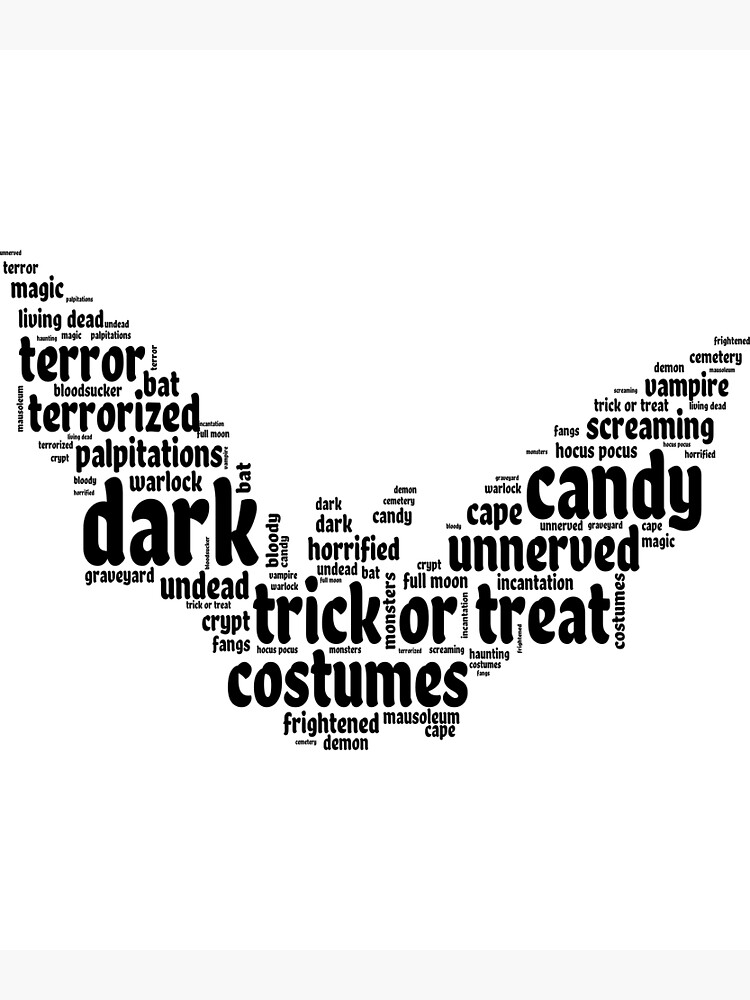 "Shape Cloud Halloween Bat Logo" Poster for Sale by AllHolidayLong ...