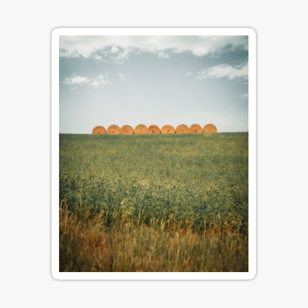 "Hay bales in Val d'Orcia" Sticker for Sale by LucaRamble | Redbubble