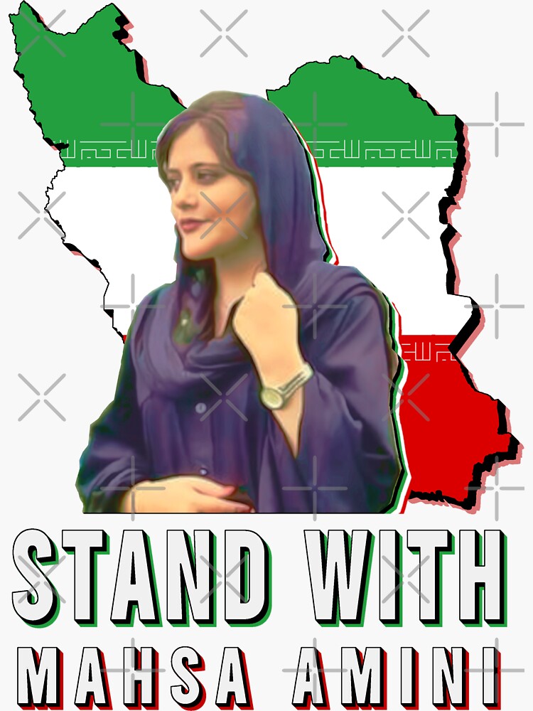 Sticker « Mahsa Amini | مهسا امینی | Stand avec Mahsa Amini | liberté ...