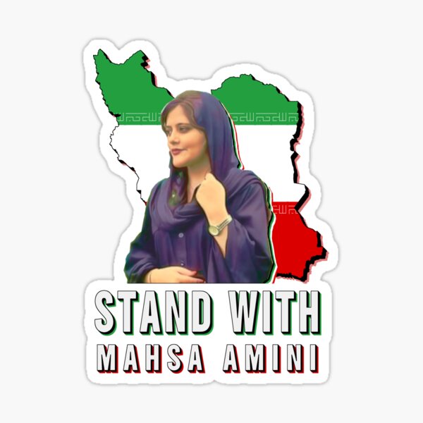 Sticker « Mahsa Amini | مهسا امینی | Stand avec Mahsa Amini | liberté ...