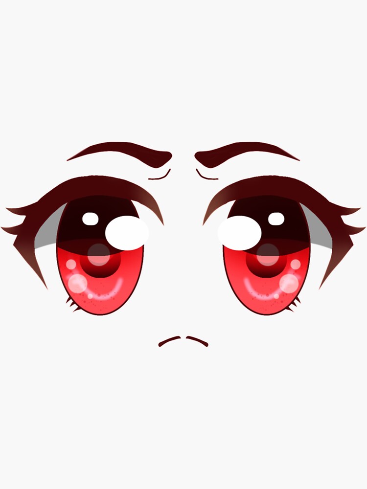 Angry Anime Girl Face Sticker For Sale By Breannaki Redbubble