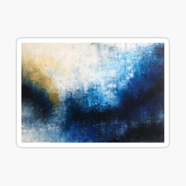 "Blue Abstract" Sticker for Sale by CafiArtStudio | Redbubble